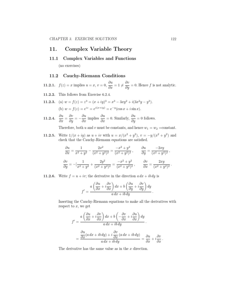 Chap 11 Complex Analys Solns | PDF | Mathematical Analysis | Mathematics