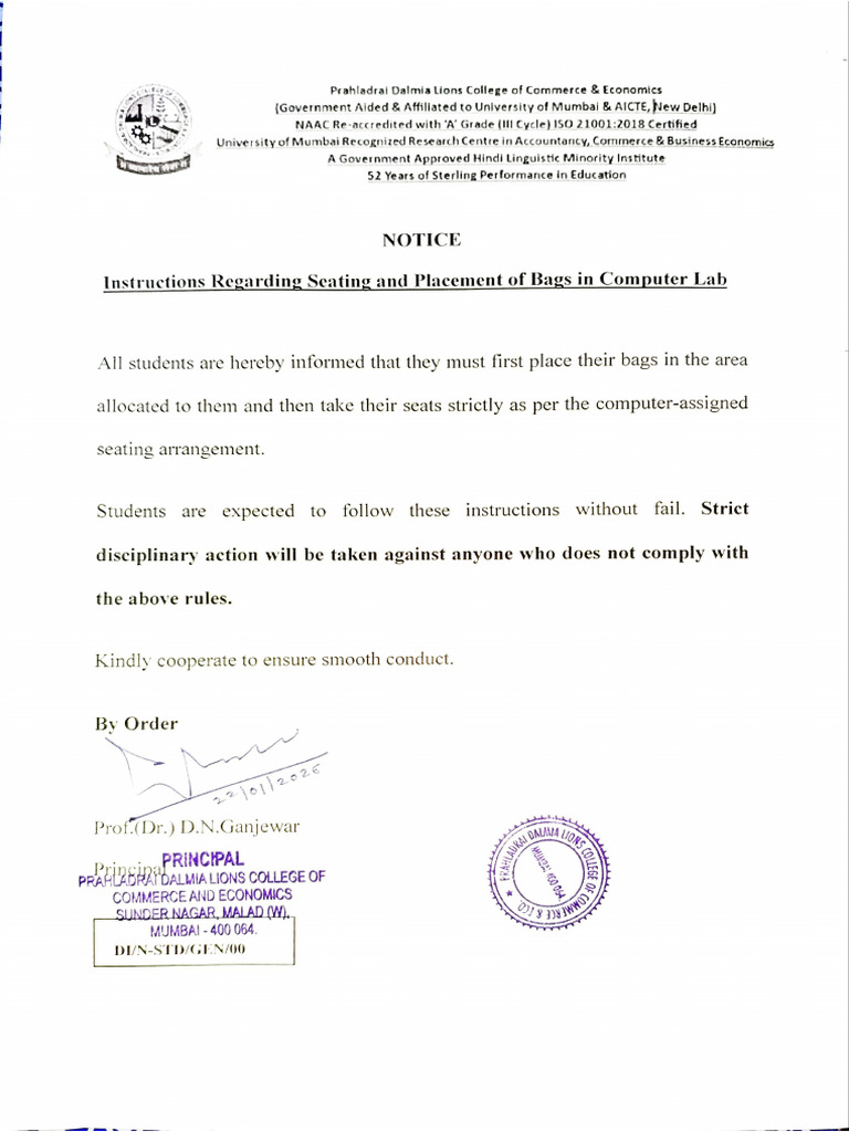 Lab Notice | PDF