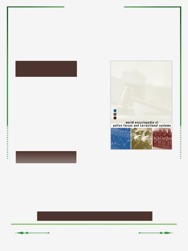 World Encyclopedia of Police Forces and Correctional Systems 2nd ed ...