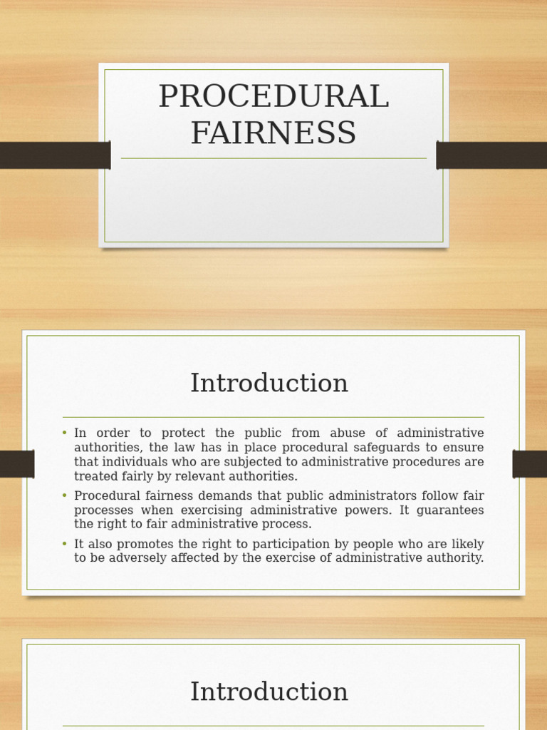 Understanding Procedural Fairness Principles | PDF | Justice | Crime ...