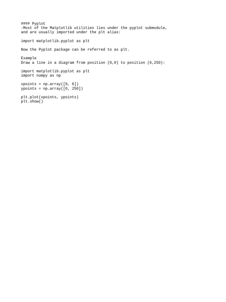 Pyplot Basics for Matplotlib Users | PDF