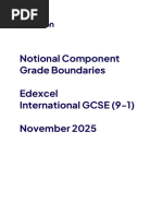Edexcel Notional Grade Boundaries 2023 | PDF