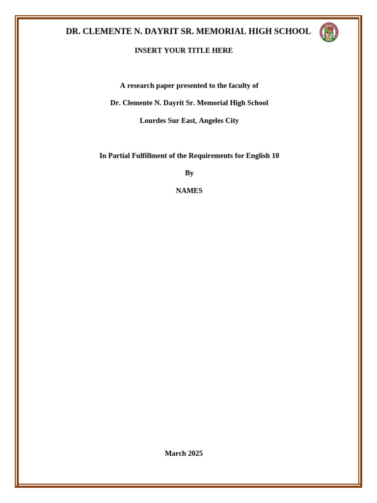 New Research Paper Format | PDF