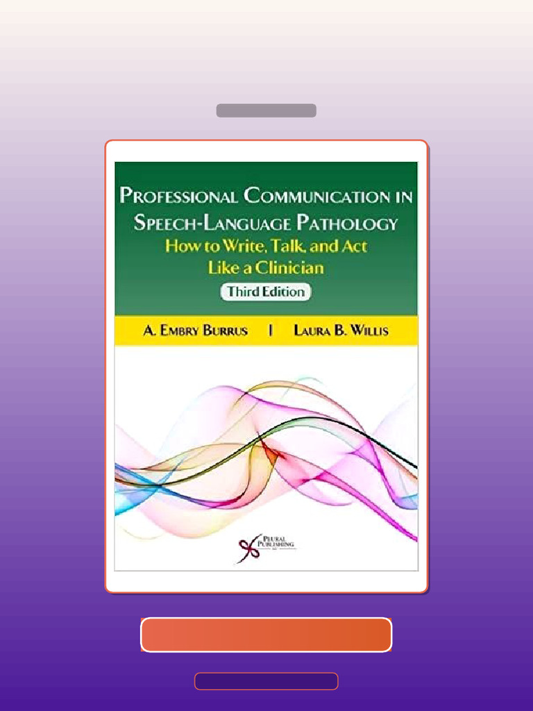 Professional Communication in SpeechLanguage Pathology How to Write ...