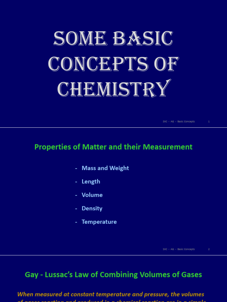 Basic Chemistry Concepts and Calculations | PDF | Mole (Unit) | Gases