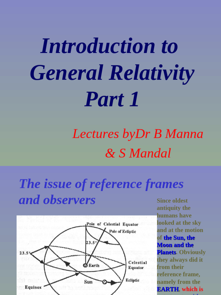 Introduction to General Relativity Part 1 | PDF | Gravity | Orbit