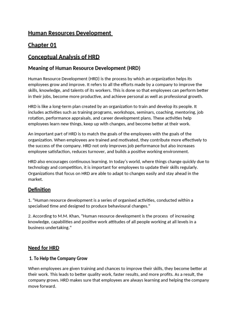Human Resources Development | PDF | Employment | Human Resources