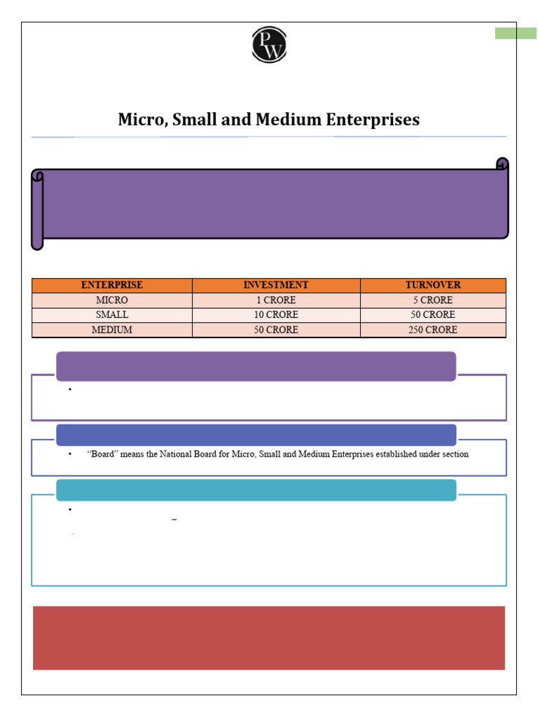 E-Notes _ Micro, Small and Medium Enterprises | PDF | Government Of ...