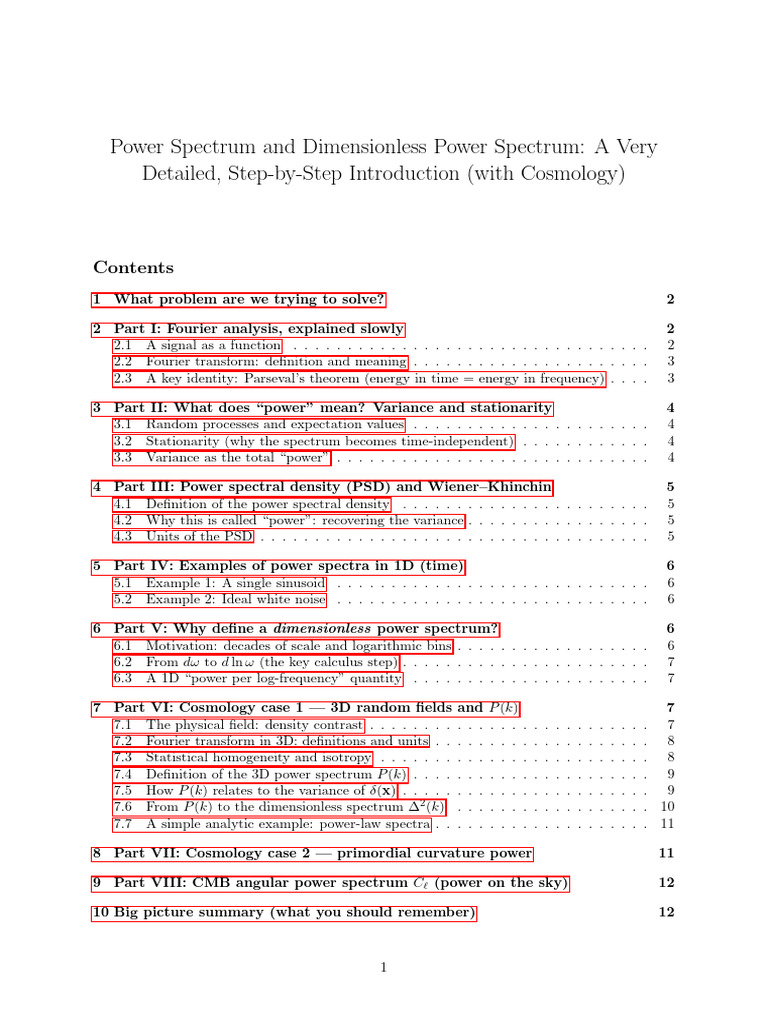 Power Spectrum | PDF | Spectral Density | Stationary Process
