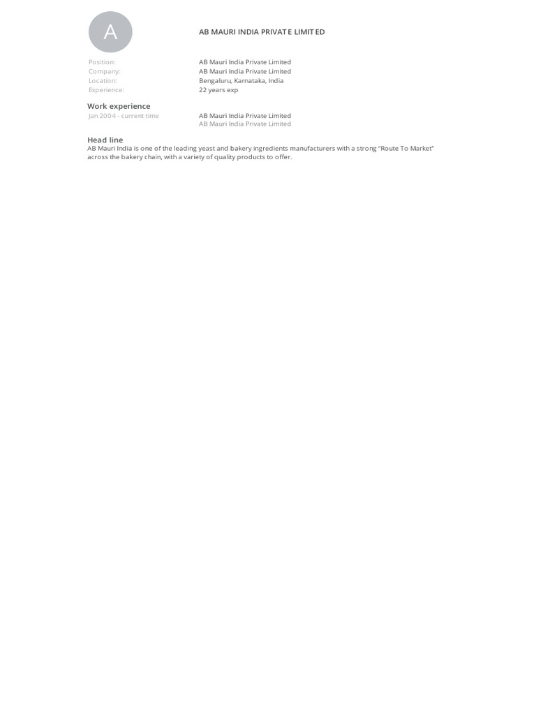 Ab Mauri India Private Limited | PDF