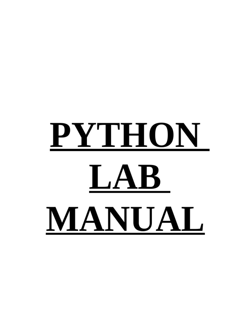 Cs-506 (Python) Lab Manual | PDF | Parameter (Computer Programming) | String (Computer Science)