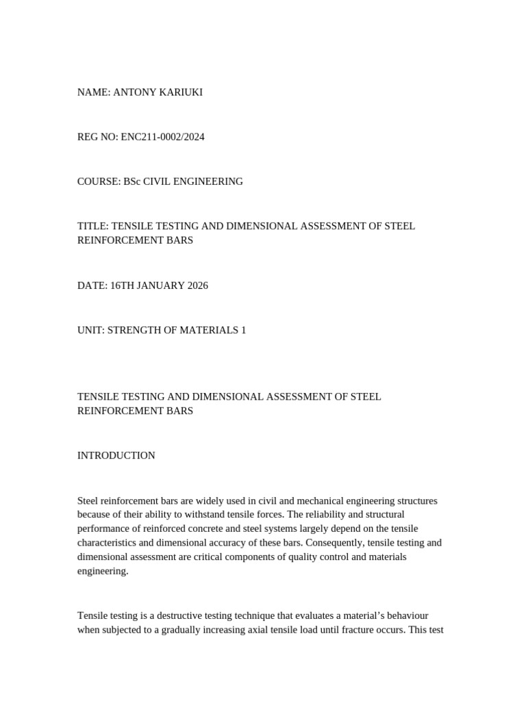Tensile_Test_Report-3 | PDF | Stress (Mechanics) | Strength Of Materials