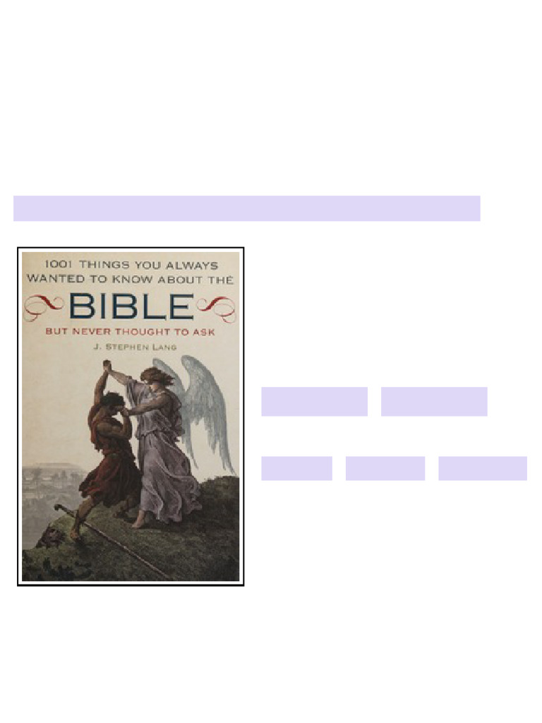 1001 things you always wanted to know about the Bible but never thought ...