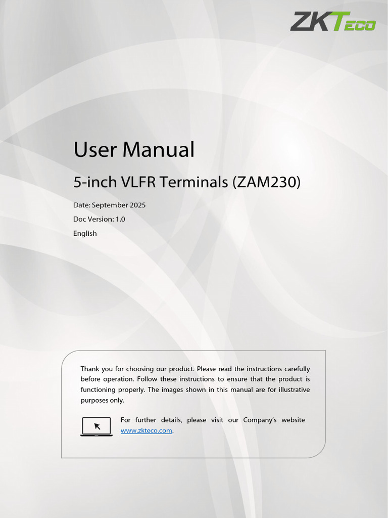ZKTeco ZAM230 User Manual Guide | PDF | Computer Keyboard | Fingerprint