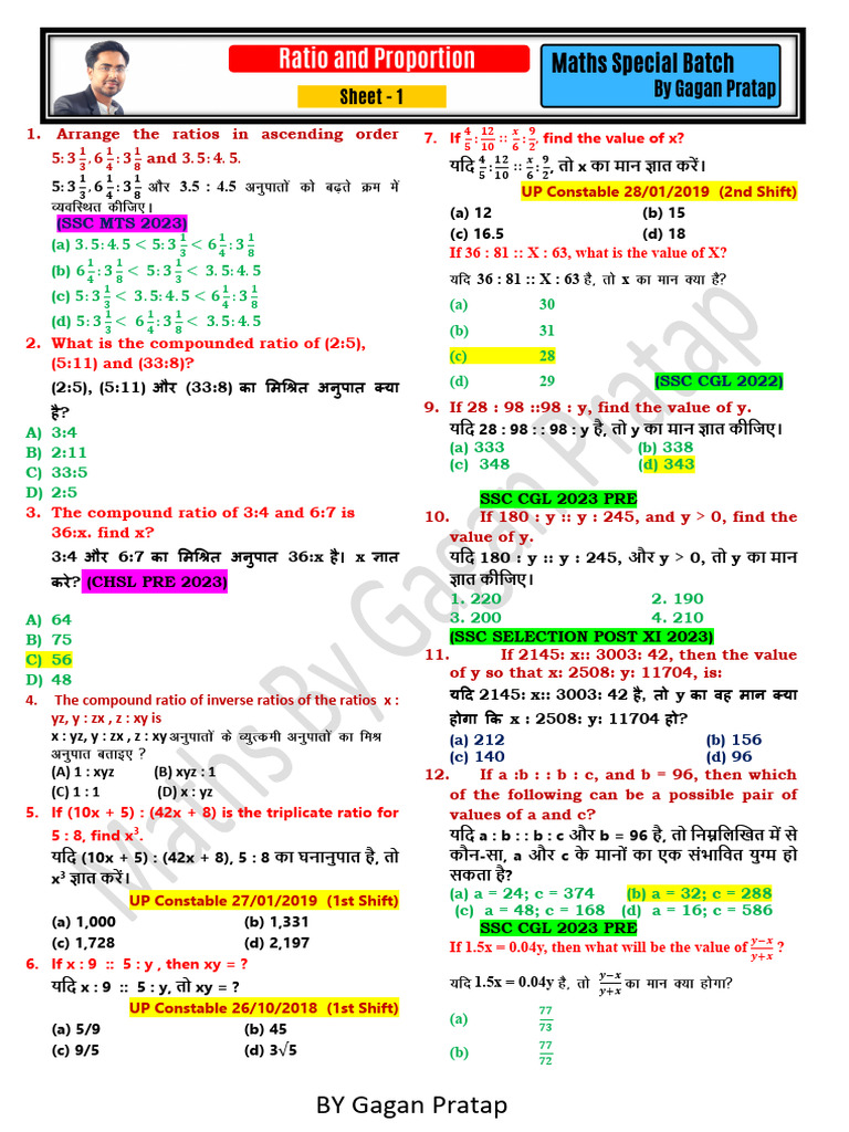 Ratio GPS | PDF | Division (Mathematics) | Arithmetic