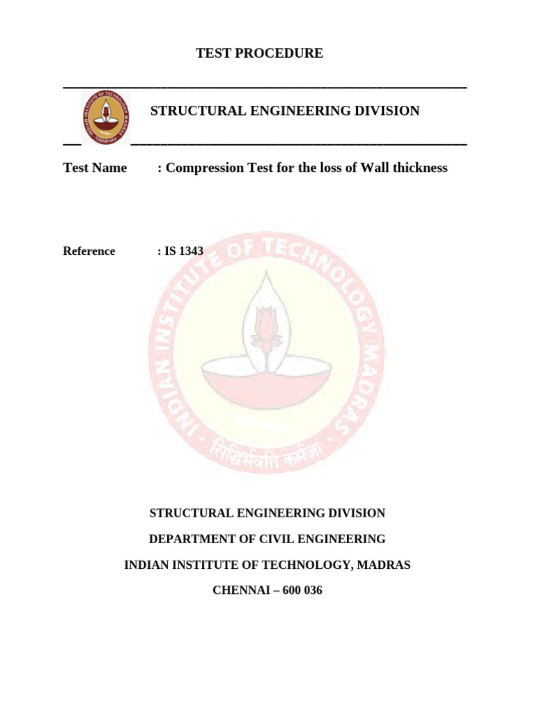 Compression Test for HDPE Ducts | PDF | Structural Engineering | Beam ...