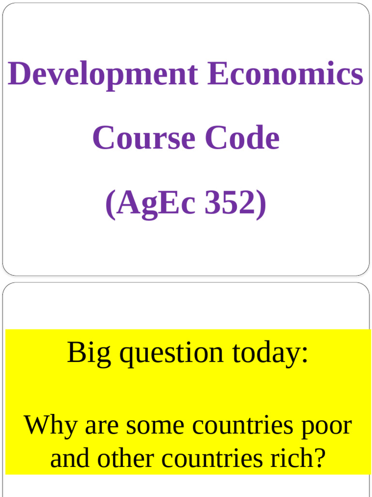 Development Economics PPT (All Chapters) (2) | PDF | Economics ...