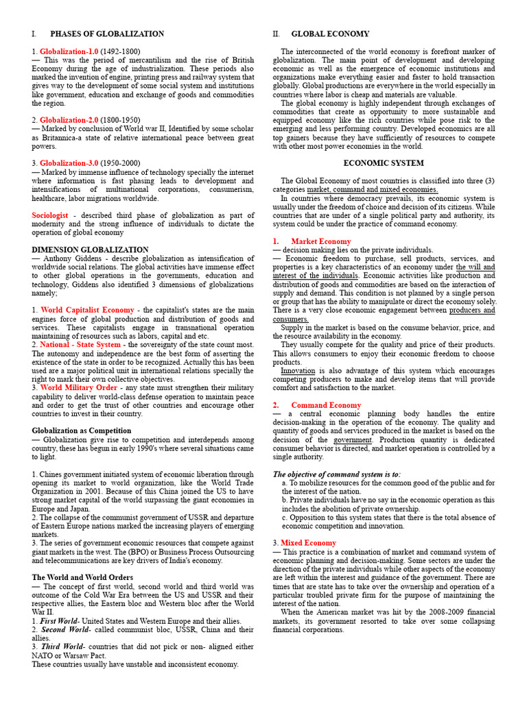 CONTEMPORARY WORLD | PDF | Economics | Mercantilism