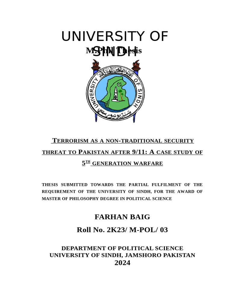 Final Thesis Farhan | PDF | International Security | International Relations