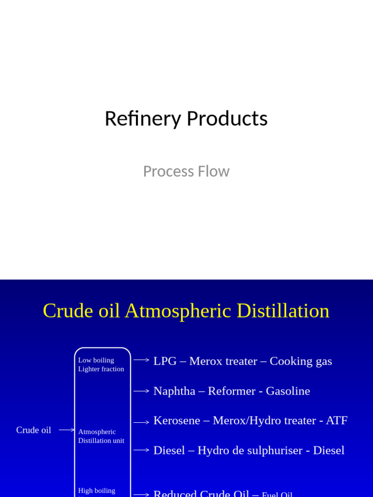 Refinery Process Flow Overview | PDF | Petroleum | Diesel Fuel