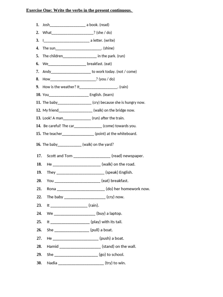 Present Progressive Tense | PDF | Chess | Chess Theory