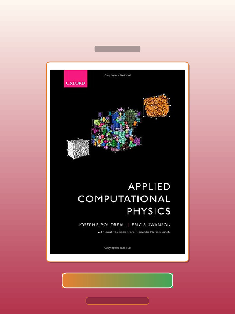 Applied Computational Physics 1st Edition Joseph F Boudreau E-book ...