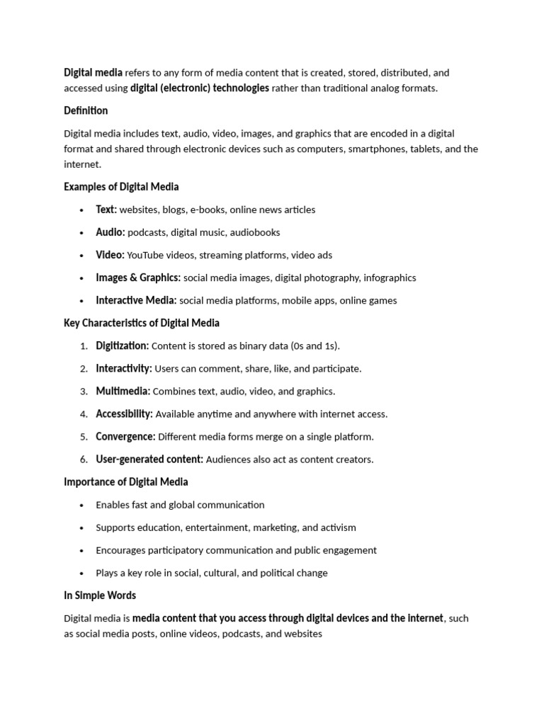 Understanding Digital Media Essentials | PDF | Mass Media | Multimedia