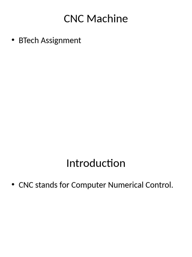 CNC Machine 20 Slides | PDF
