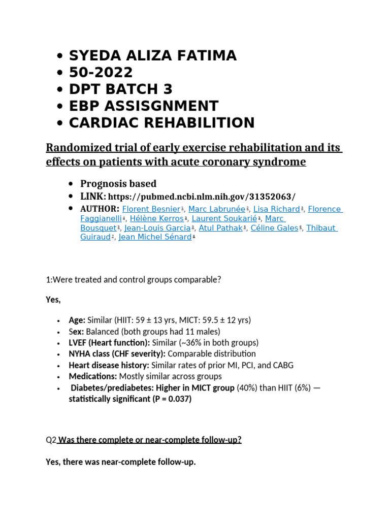 EBP ASSISGNMENT | PDF | Coronary Artery Disease | Heart Failure