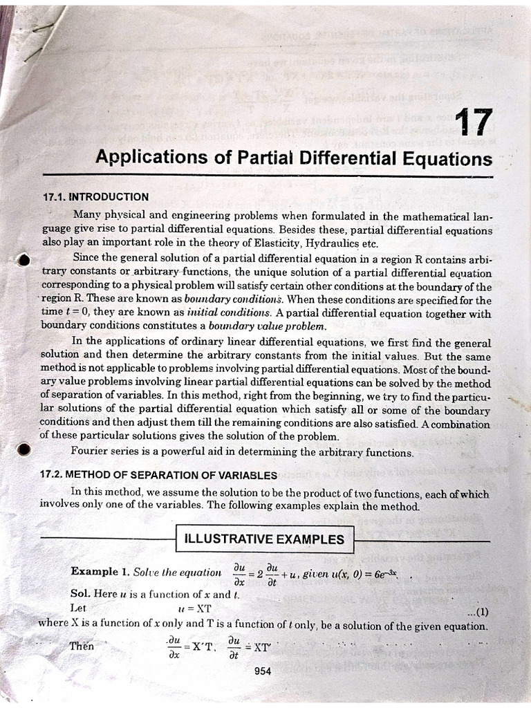 Application of Partial Differential Equations | PDF