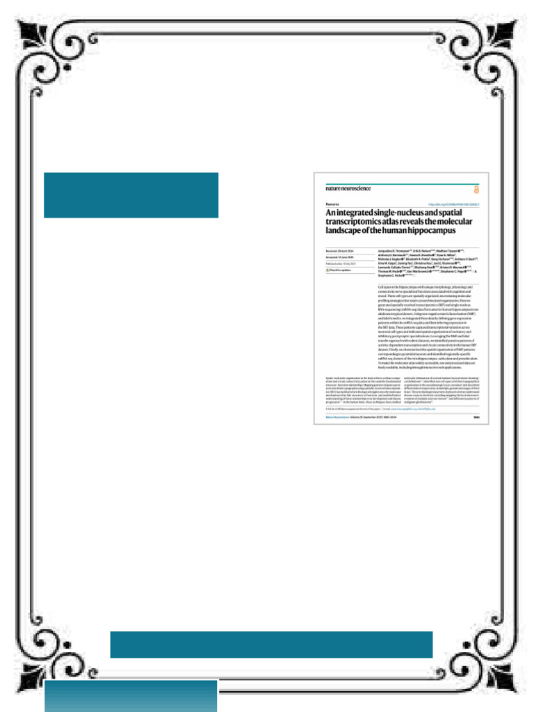 An integrated single-nucleus and spatial transcriptomics atlas reveals ...