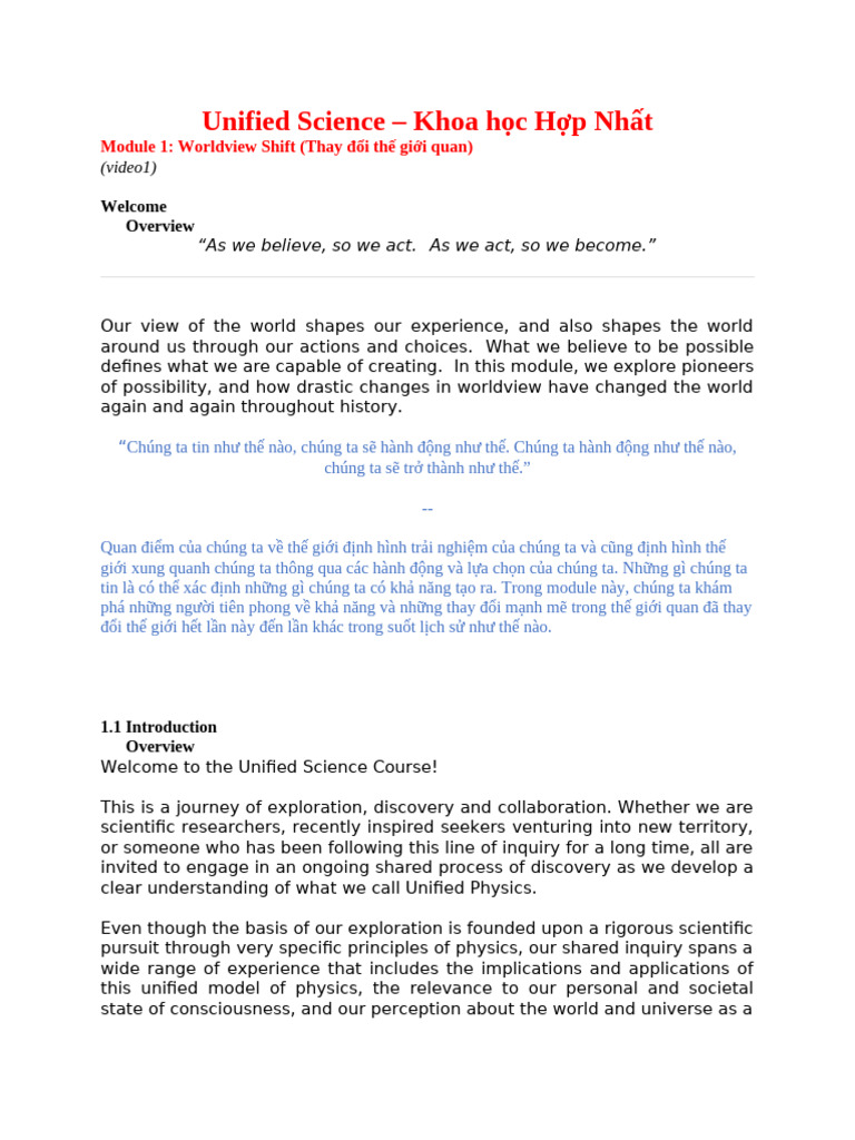 Worldview Shift in Unified Science | PDF | Heliocentrism | Hermeticism
