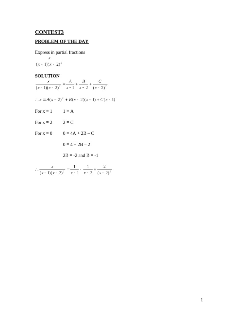 Problem of the Day 3 | PDF