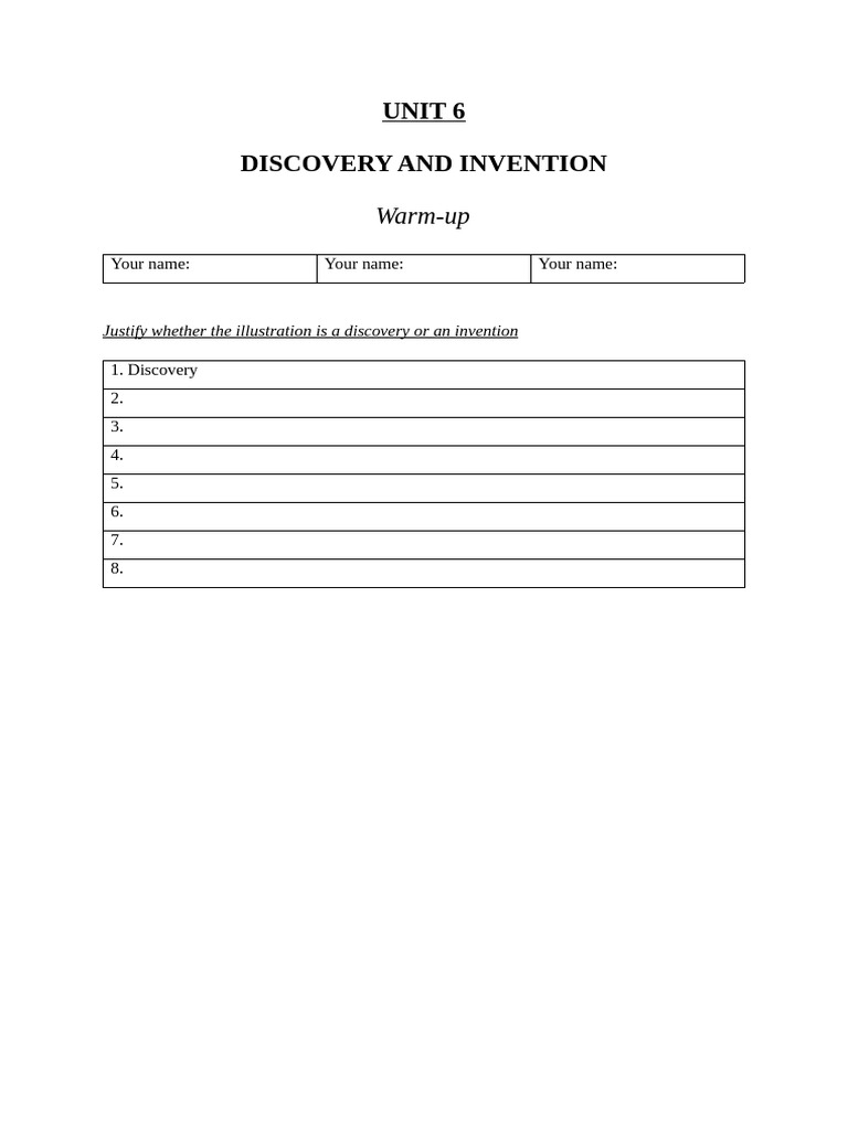 Discovery vs. Invention Analysis | PDF