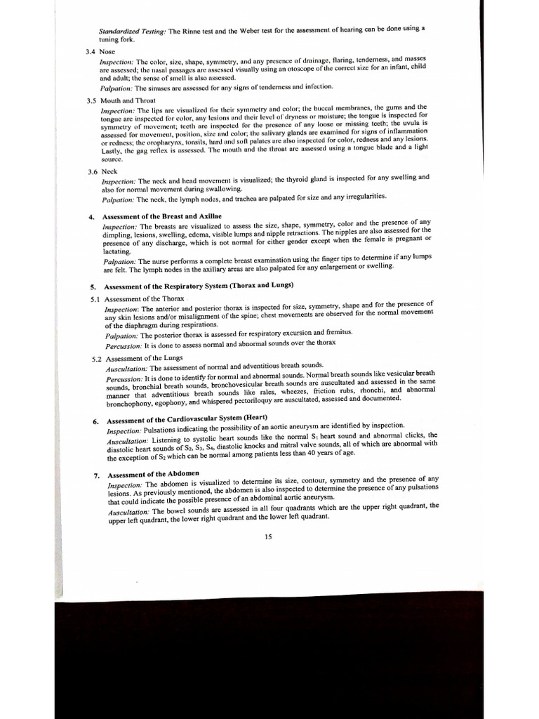 Health Assessment | PDF