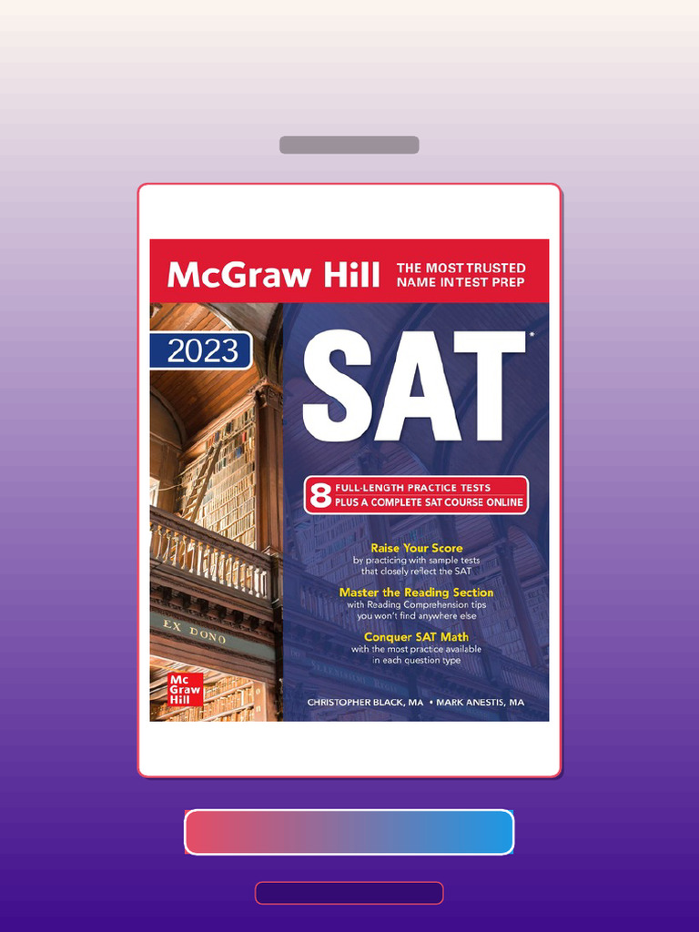 McGraw Hill SAT 2023 1st Edition Christopher Black E-book Testbank ...