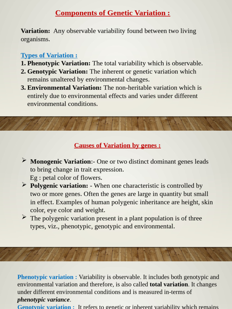 Understanding Genetic Variation Types | PDF | Dominance (Genetics ...