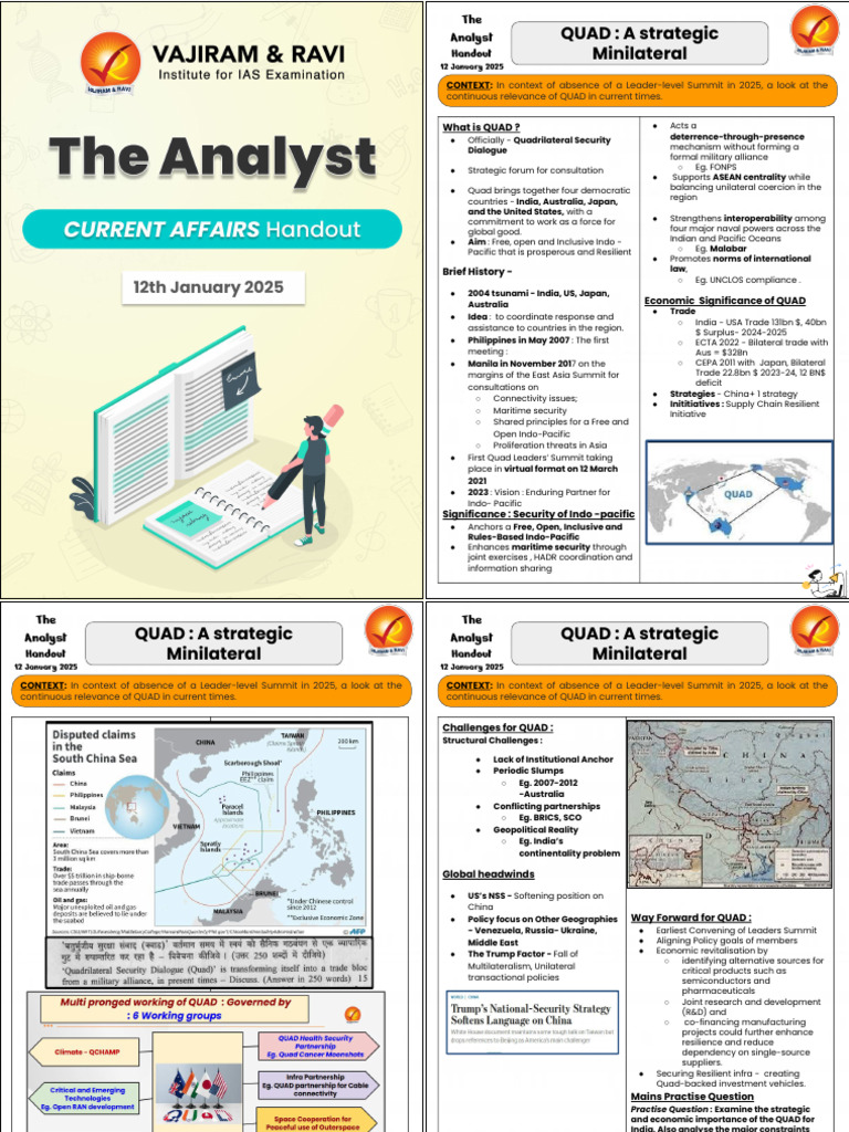 Understanding the QUAD's Strategic Role | PDF | Swami Vivekananda ...