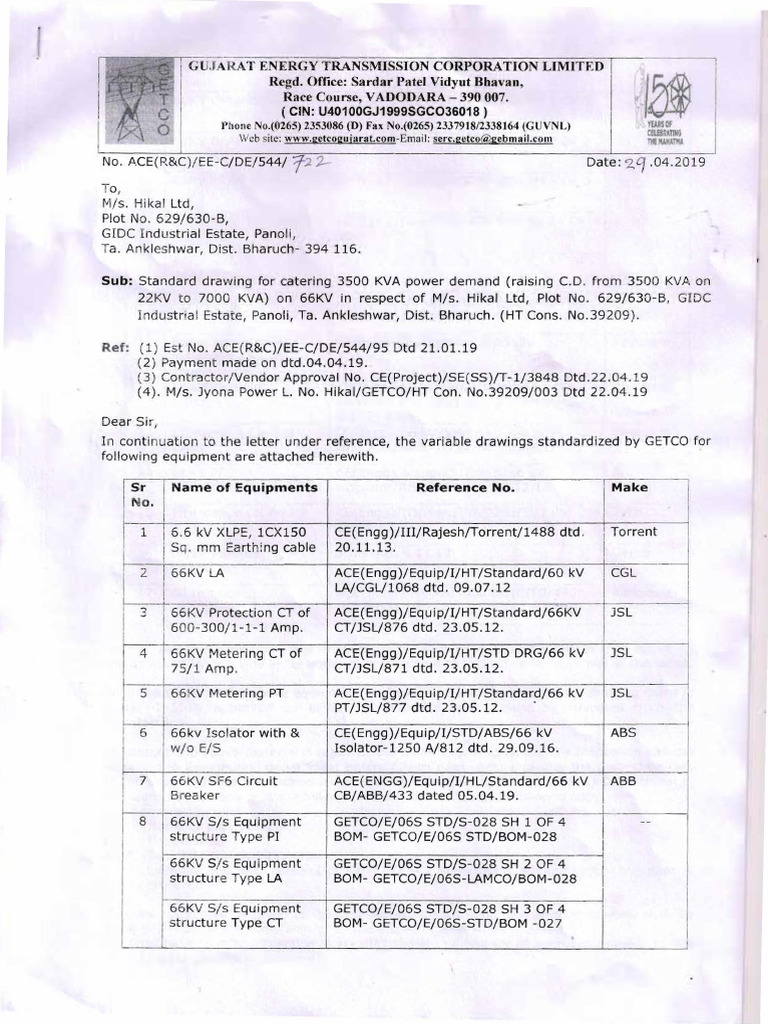 Standard Drawing Approval Letter | PDF