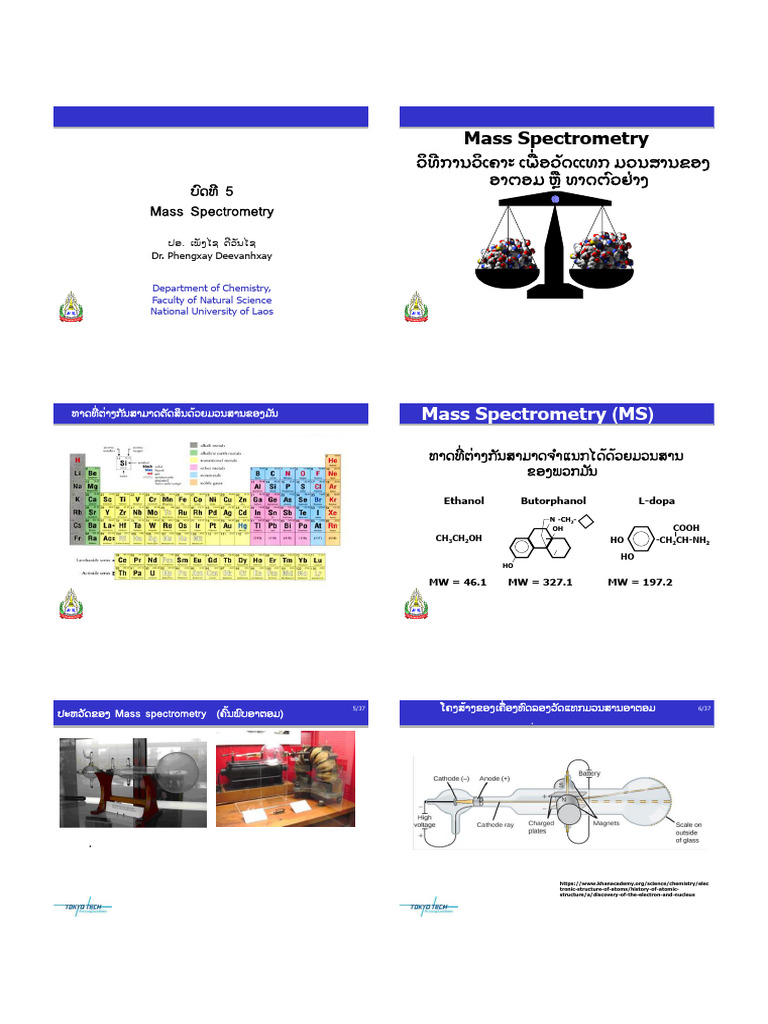 SpectroScopy 5 | PDF | Mass Spectrometry | Time Of Flight Mass Spectrometry