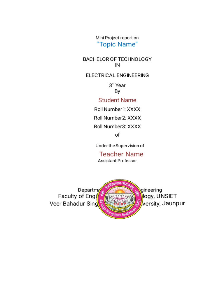 Front Page Sample | PDF