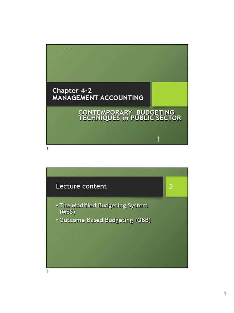 Modern Budgeting Techniques in Public Sector | PDF | Budget ...
