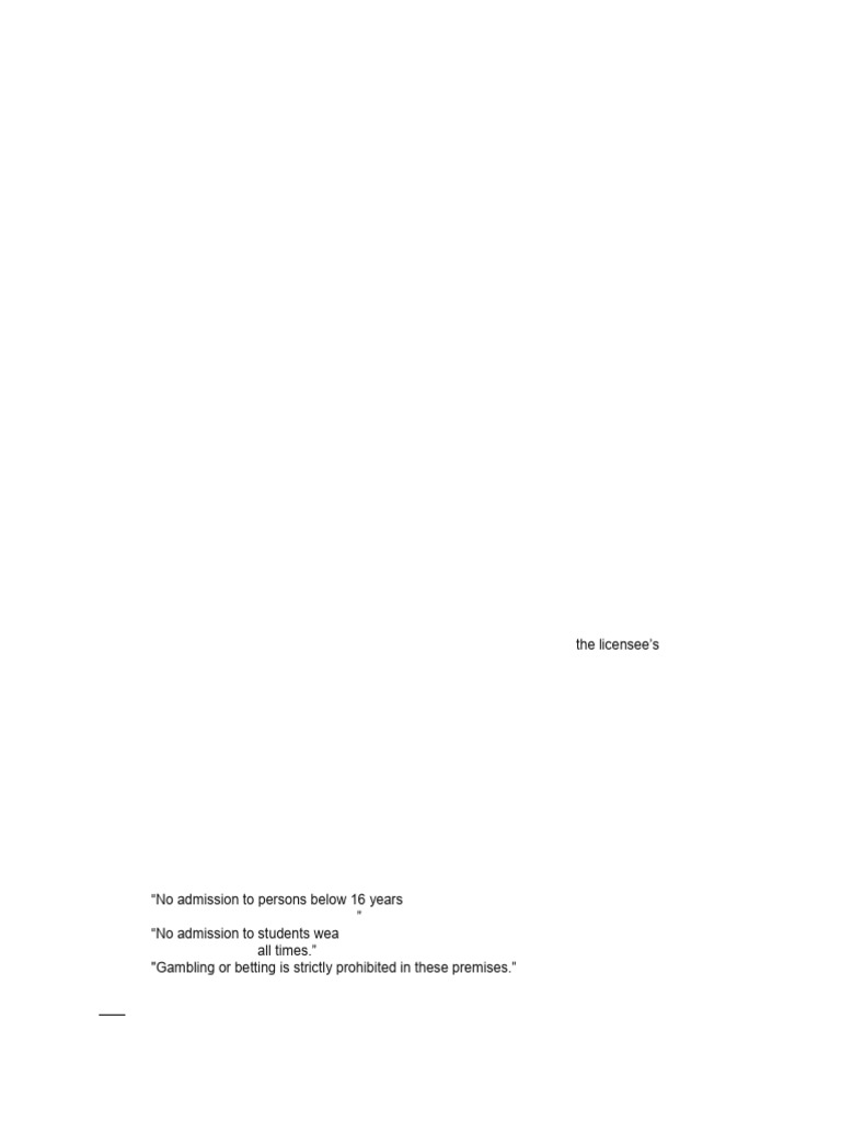 Licensing Conditions Computer Game Centre wef 1 March 2018Appendix 11 | PDF | License | Justice