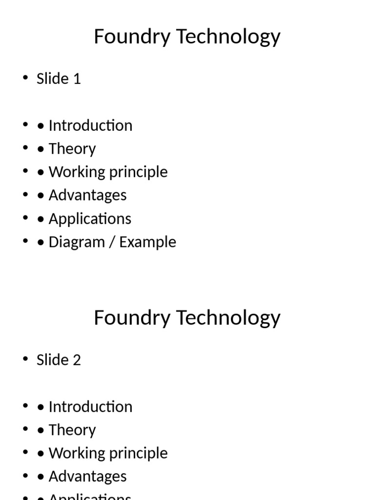 Comprehensive Guide to Foundry Technology | PDF