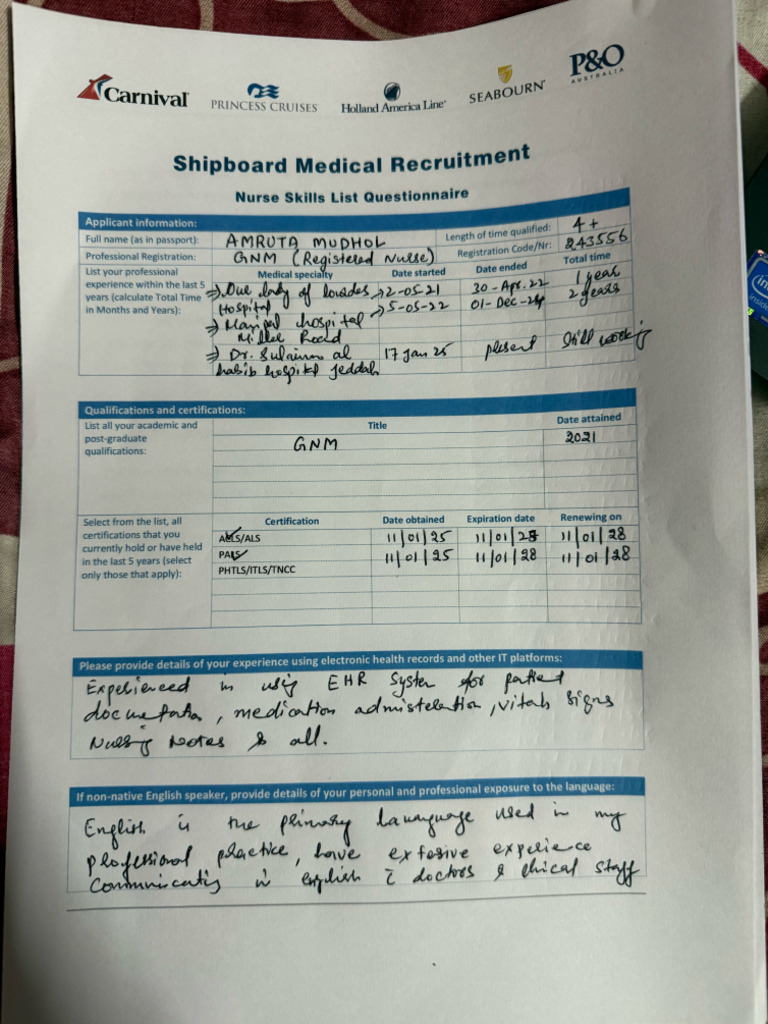 Amruta Shipboard | PDF