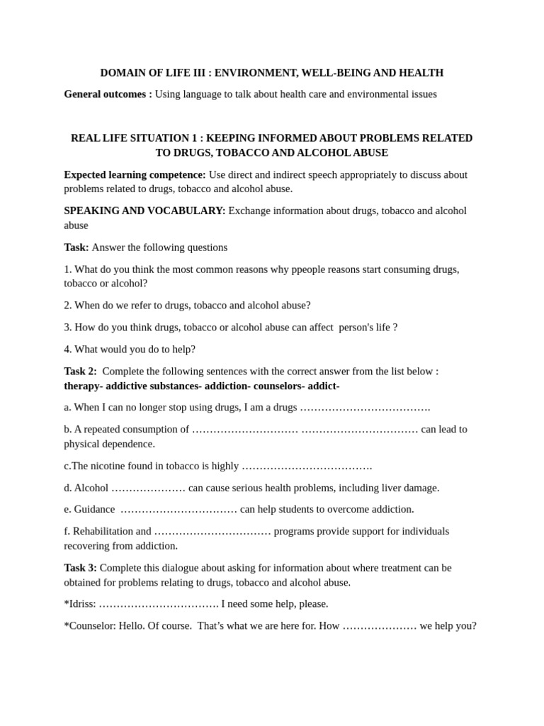 M3 Tle | PDF | Climate Change | Substance Abuse