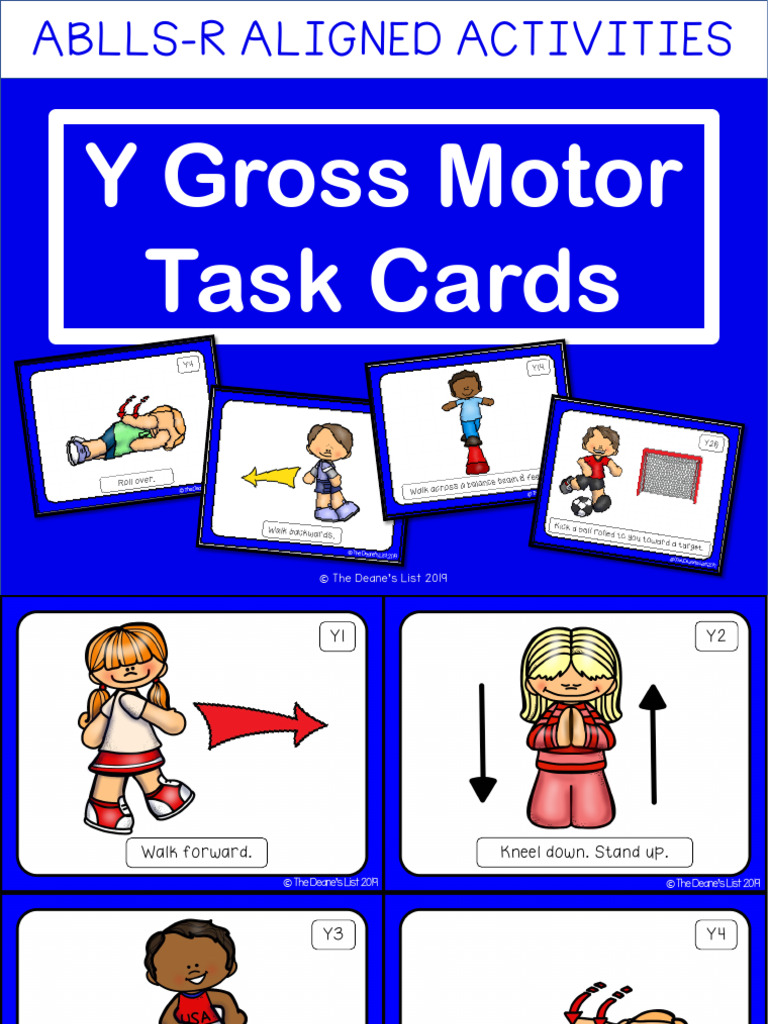 Y Gross Motor Task Cards | PDF