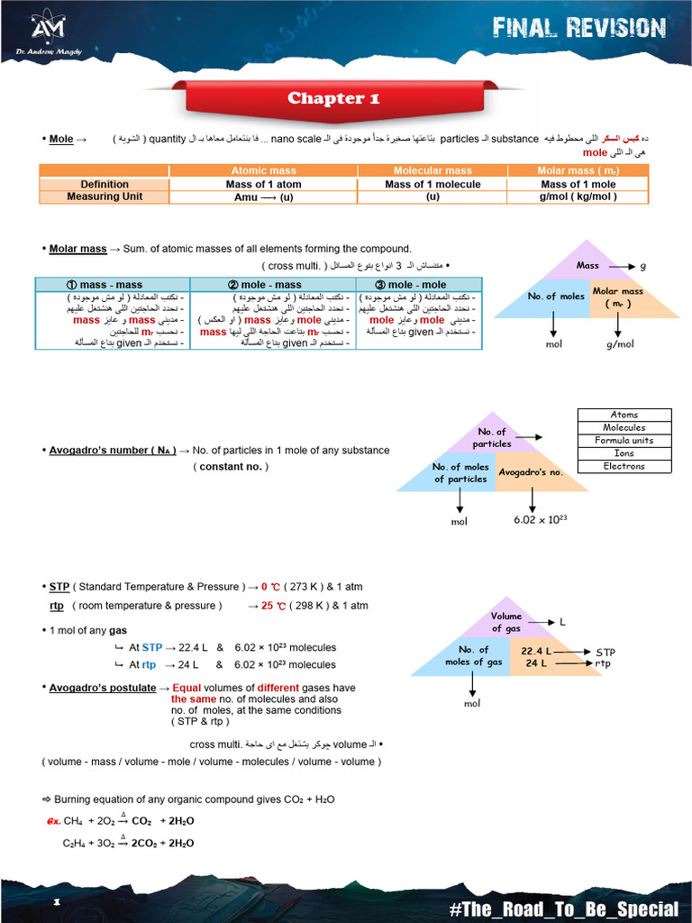 Chemistry Concepts: Moles & Atomic Theory | PDF | Mole (Unit) | Atoms
