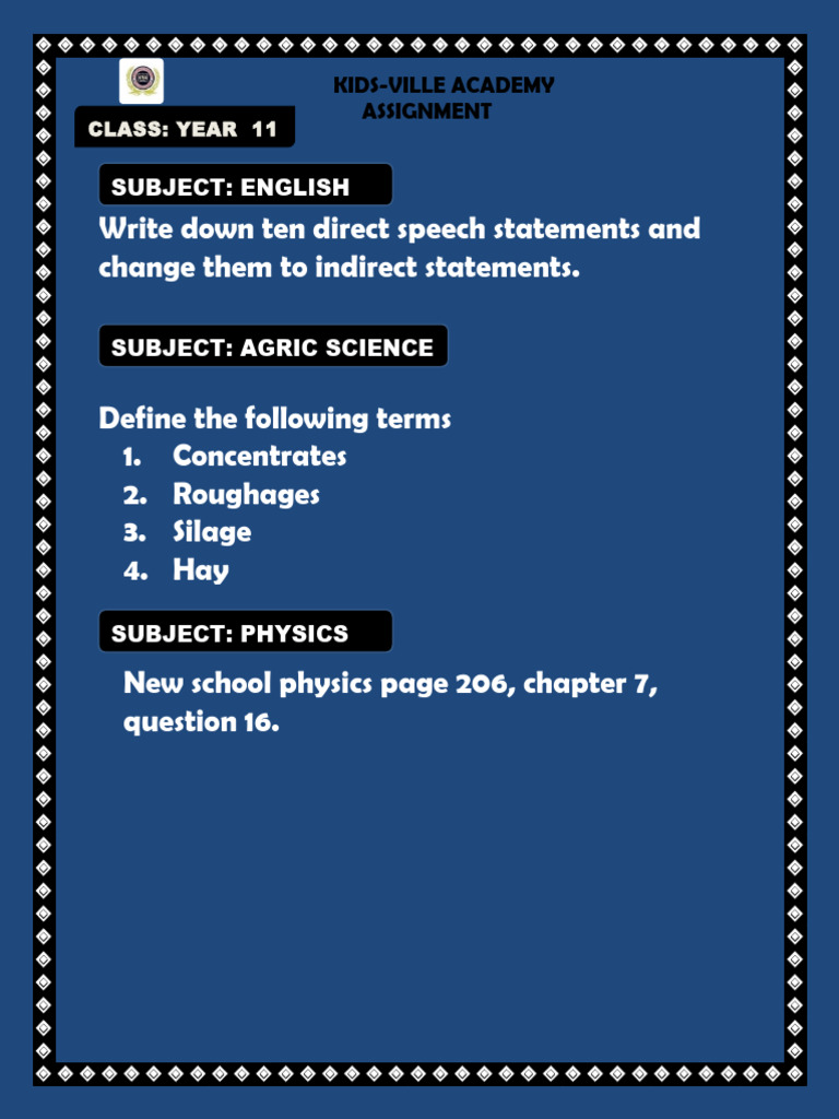 Year 11 Assignment-14 | PDF