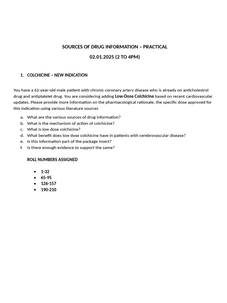 Sources of Drug Information Questions | PDF